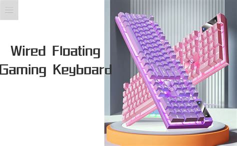Wired Floating Gaming Keyboard Light Up Usb Keyboard