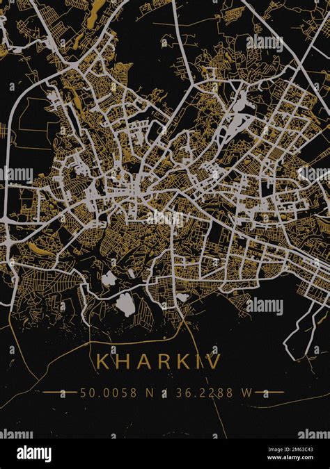 Map Of Ukraine Kharkov City Outline Borders Important Cities