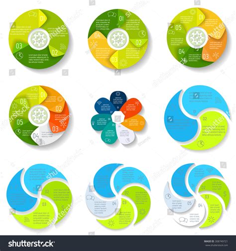 Big Set Vector Round Infographic Diagram Stock Vector Royalty Free Shutterstock