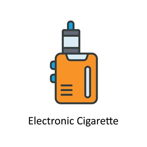 Electronic Cigarette Vector Fill Outline Icons Simple Stock Illustration Stock 22427885 Vector