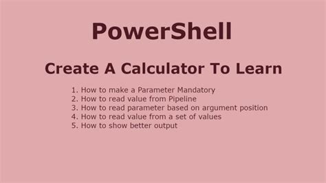 Anurag Anand On Linkedin Powershell Create A Calculator To Learn To