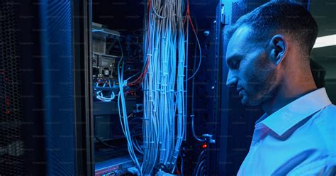 트위스트 페어의 케이블 커넥터를 서버 랙 근처의 압착 도구에 배치하는 시스템 관리자 사진 Unsplash의 서버 이미지
