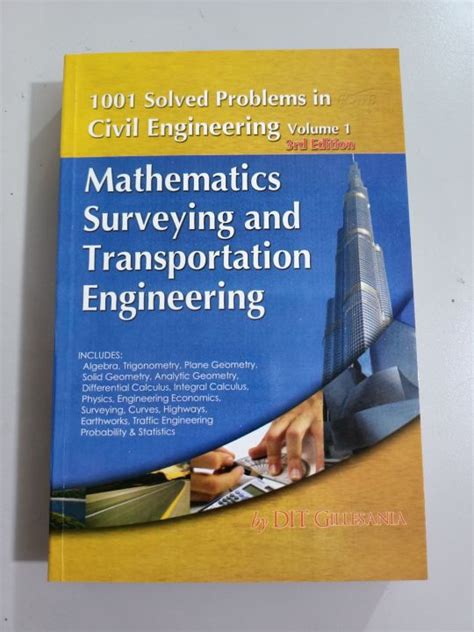 1001 solved problem in civil engineering mathematics surveying and