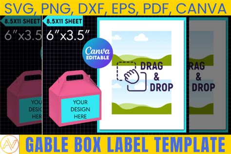 Gable Box Label Canva Template Graphic By Templify · Creative Fabrica
