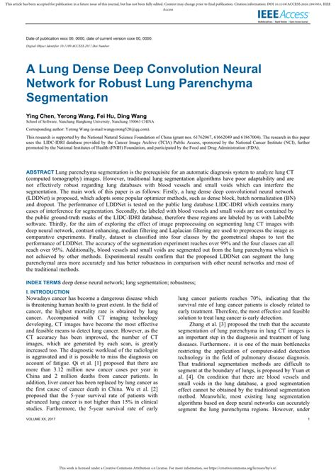 Pdf A Lung Dense Deep Convolution Neural Network For Robust Lung