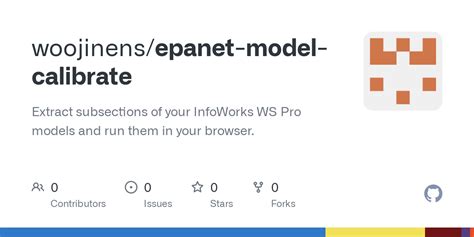 github woojinens epanet model calibrate extract subsections of your