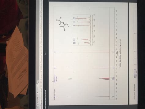 Solved Given A Proton Nmr Spectra Of Vanillin And Vanillyl