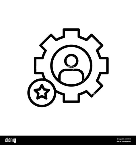 Employee Skills Icon Logo Sign Vector Outline In Black And White Color Stock Vector Image And Art