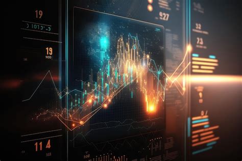 주식 시장 파형 차트 Ai 생성 프리미엄 사진