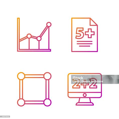 Set Line Graph Schedule Chart Diagram Chalkboard With Diagram Sigma