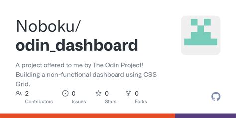 Github Nobokuodindashboard A Project Offered To Me By The Odin