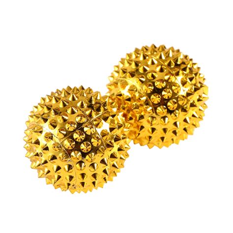 요가 피트니스 Pvc 미니 스파이크 공 손 침술 자극 황금 노란색 물리 치료 경혈 마사지 1 쌍피트니스 공 Aliexpress