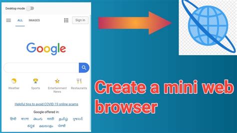 How To Create A Mini Web Browser In Sketchware Lighting Knowledge Learn Sketchware Tutorials