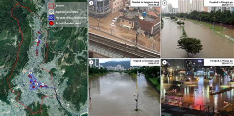 Comparison Of Actual Flooding Location And Simulation Results Left