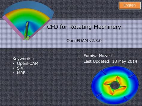 cfd for rotating machinery using openfoam pdf