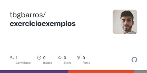 Github Tbgbarros Exercicioexemplos