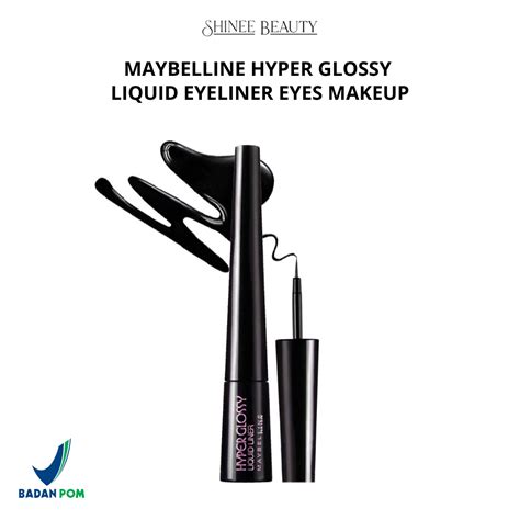 Maybelline Hyper Glossy Liquid Eyeliner Eyes Makeup Hitam Glossy