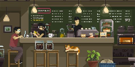 A Man Sitting At A Bar In Front Of A Counter