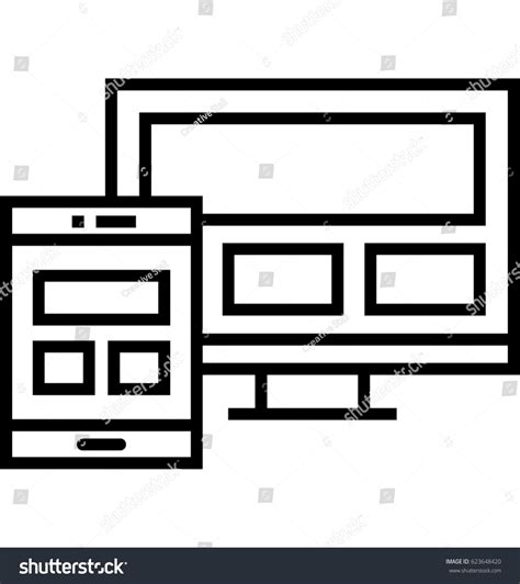 Adaptive Layout Vector Icon Stock Vector Royalty Free 623648420 Shutterstock