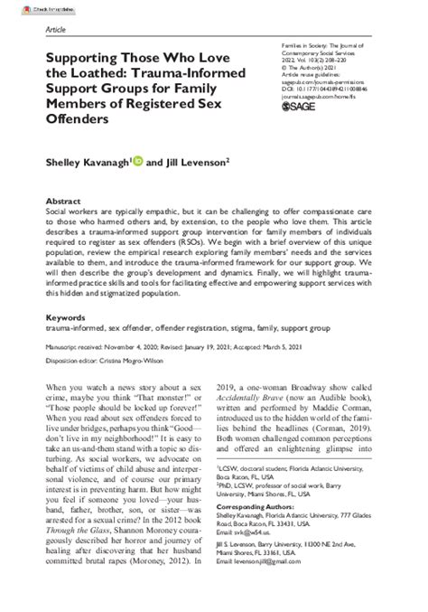 Pdf Supporting Those Who Love The Loathed Trauma Informed Support