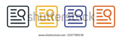 Audit Document Icon Vector Set Stock Vector Royalty Free 2107788158 Shutterstock