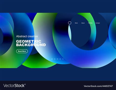 Round Shapes Circles And Rings Composition Vector Image