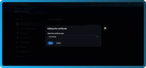 Set Panel Address Fastpanel Knowledge Base
