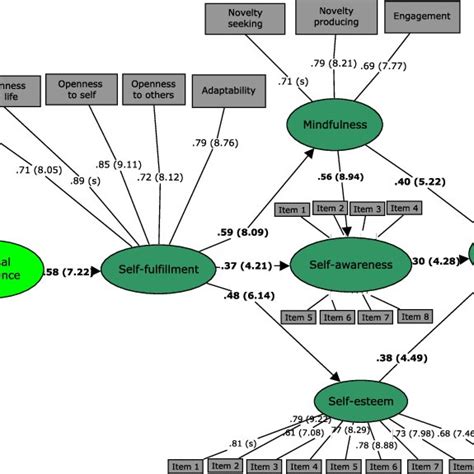 The Final Model Representing The Relationships Among The Variables In