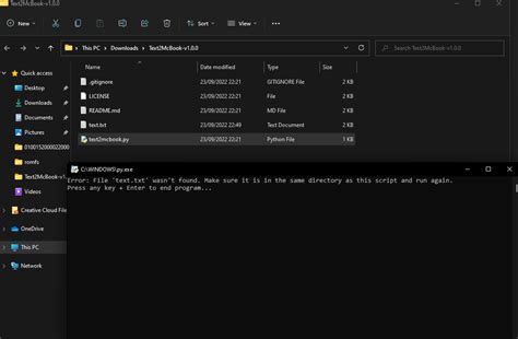 Says Texttxt Cant Be Found Yet Its In The Same Folder · Issue 1 · Neockytext2mcbook · Github