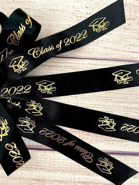 7 8 Wide Class Of 2022 Ribbon Continuous Printed Hot Stamped Class Of 2022 Ribbon