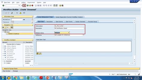 sap abap triggering workflow when a pm notification is created