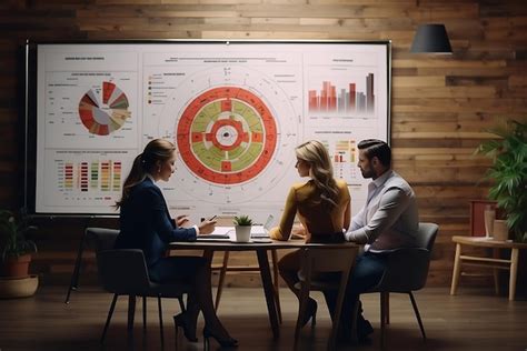 Business Team Brainstorming Data Target Financial Concept Premium Ai