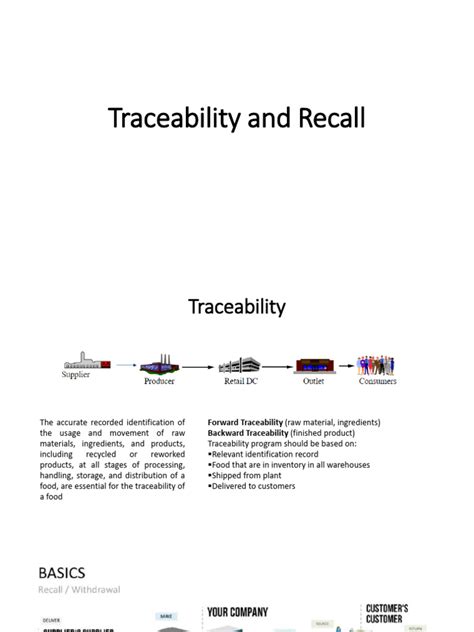 Lecture Traceability And Recall Pdf