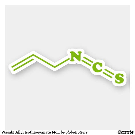Wasabi Allyl Isothiocyanate Molecular Formula Sticker Zazzle Geek Stuff Vinyl Sticker
