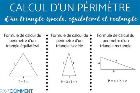 Calcul Du PÉrimÈtre Dun Triangle IsocÈle Rectangle Et ÉquilatÉral