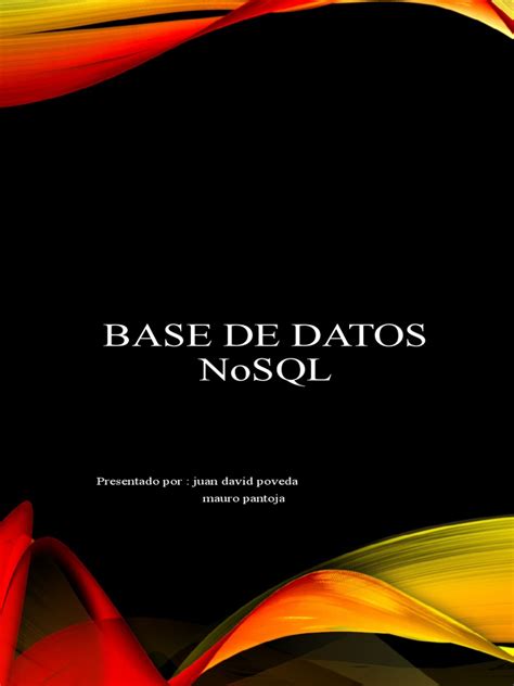 base de datos nosql pdf no sql bases de datos