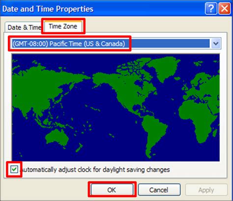 Time Date Time Zone Setup ALLDATA