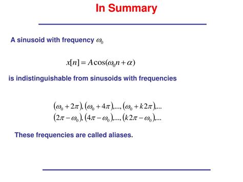 PPT Frequency Domain Representation Of Sinusoids Continuous Time PowerPoint Presentation ID