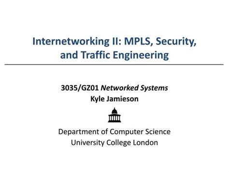 Ppt Internetworking Ii Mpls Security And Traffic Engineering