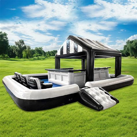 Custom Pvc Inflatable Pool Bar Floating Bar For Pools Factory Made