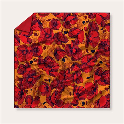 შარფი ყაყაჩო ნარინჯისფერი