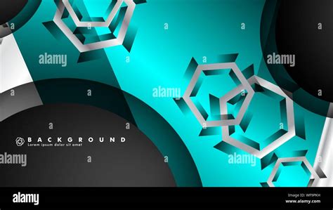 Vector Circle Overlaps And Blue Color For Background Space For Text