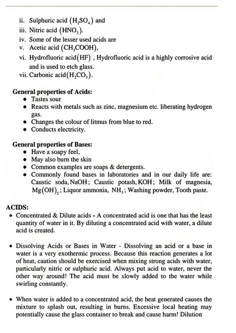 SOLUTION Class Science Chapter Acid Bases And Salts Studypool