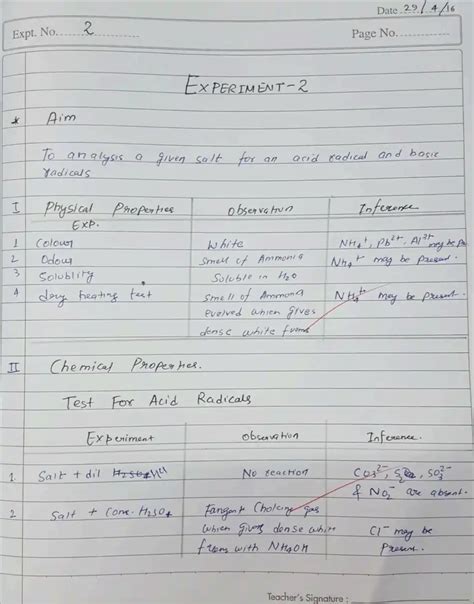 salt analysis class 12 practical file pdf download