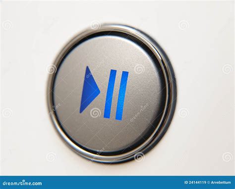 Play Pause Button Stock Image Image Of Single Computer 24144119