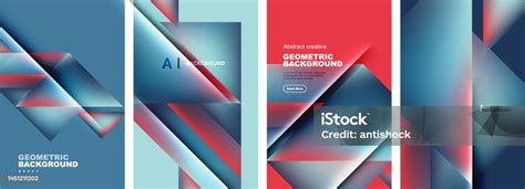 추상 배경 세트 유체 그라디언트 디자인과 겹치는 삼각형 표지 템플릿 전단지 플래 카드 브로셔 배너 모음 패턴에 대한 스톡 벡터