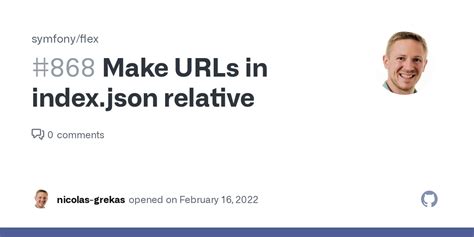 make urls in index json relative · issue 868 · symfony flex · github
