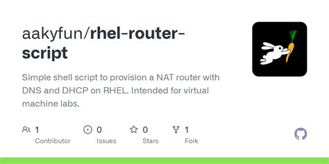 Github Aakyfunrhel Router Script Simple Shell Script To Provision A Nat Router With Dns And