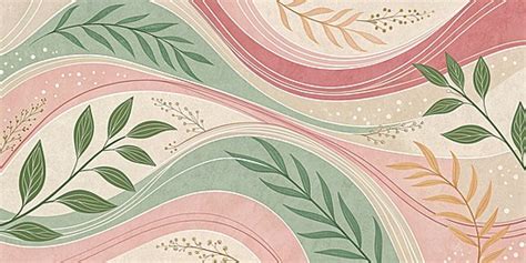 An Abstract Soft Color Design With Flowing Curved Shapes In Pastel