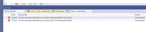 c error cs0146 circular base class dependency involving class1 and